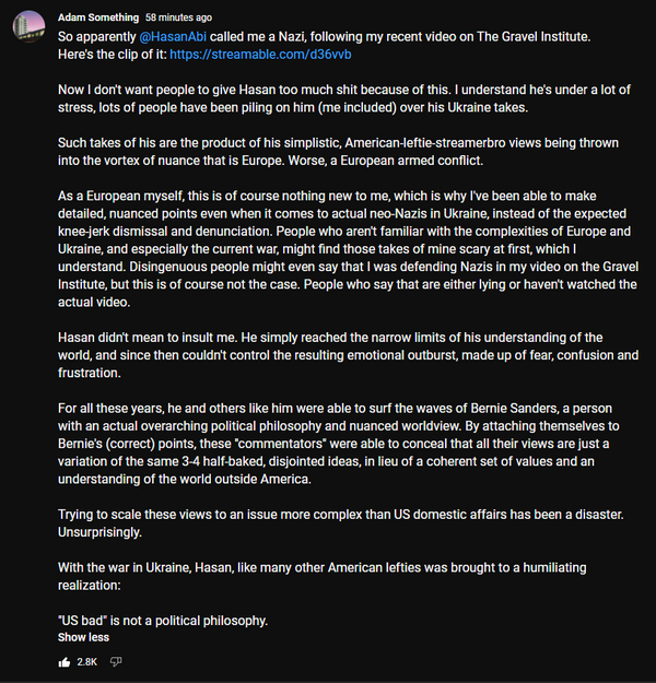 Hasan Piker's Position on the Russian Invasion of Ukraine - Destiny Wiki